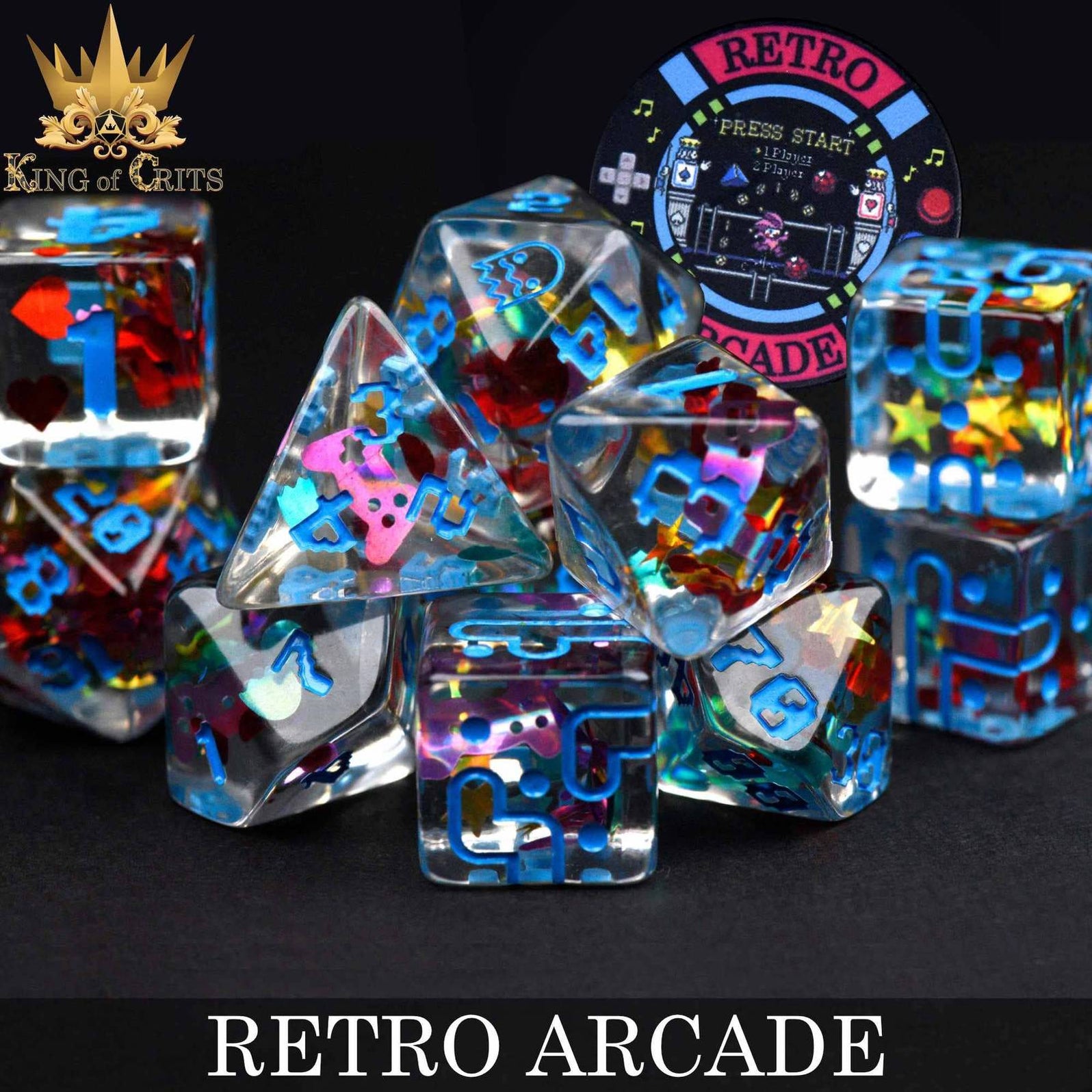 Retro Arcade - 11 Dice Set - The Board Game Hut