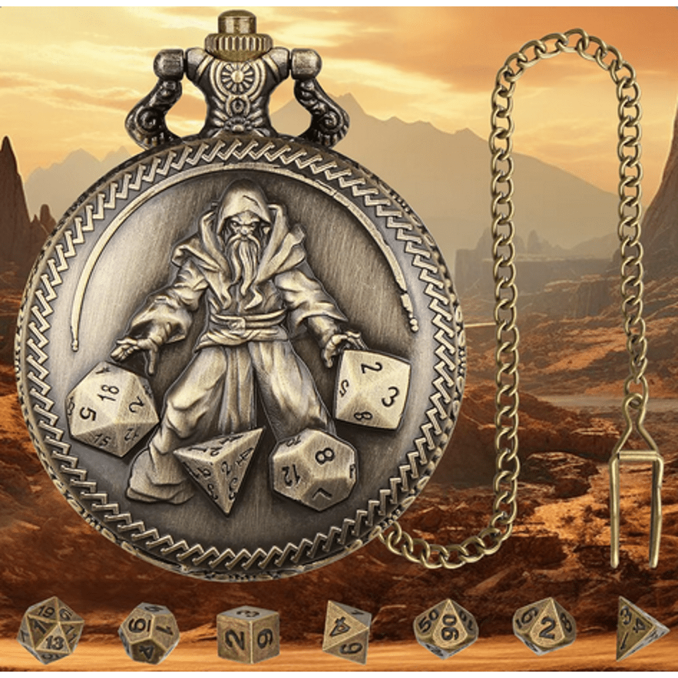 Sorcerer's Hoard | Pocket Watch Case | Ancient Gold - The Board Game Hut